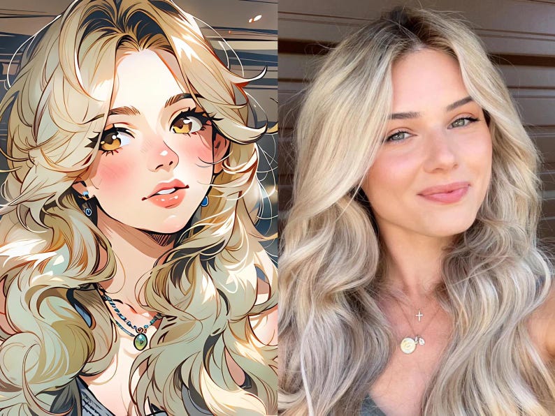 Chibi Anime Portrait, Cute Custom Digital Photo, Comic Style, Chibi ...