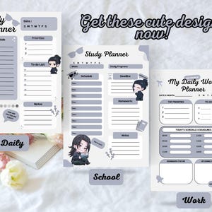 Anime Daily Planner |work School Study | Instant Download | Printable ...