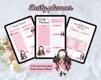 Anime Daily Planner work School Study Instant Download Printable ...