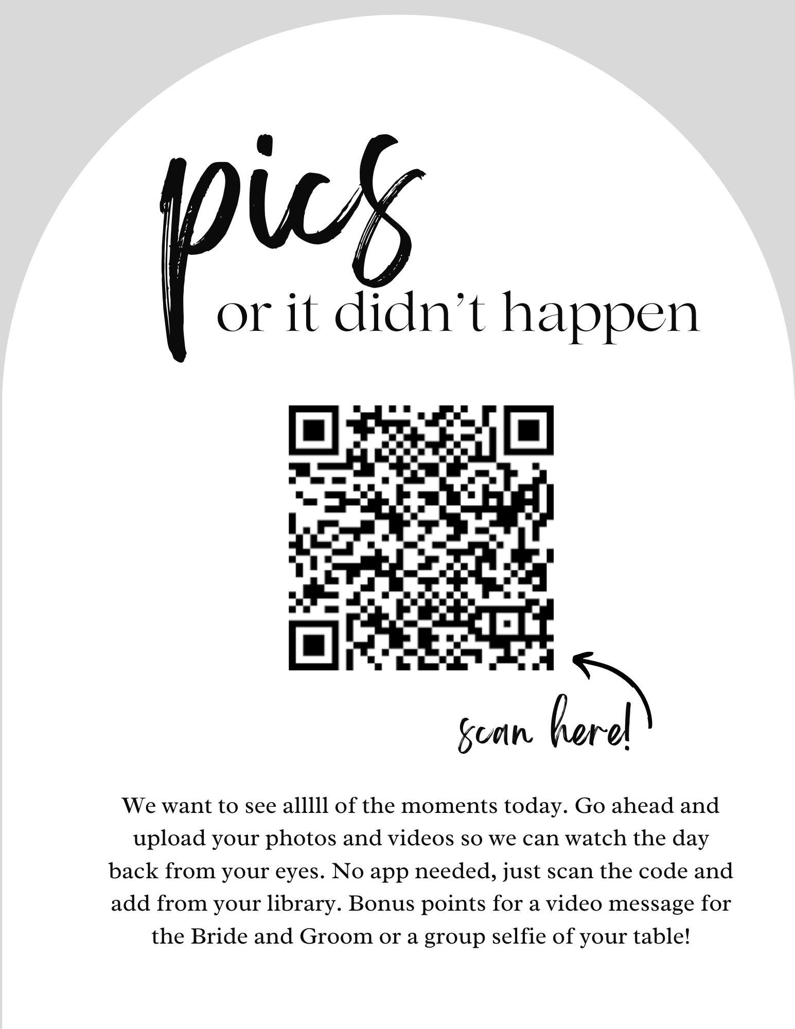 Wedding QR Code Signage - Etsy