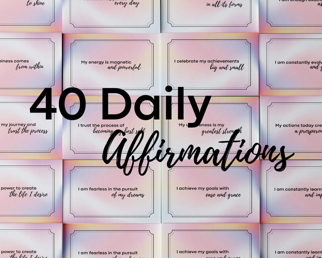 Daily Self Love Affirmations Good Day Printable Affirmation Cards Good ...