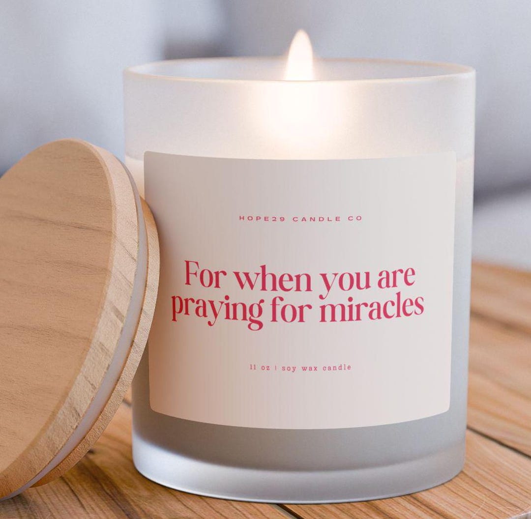 Prayer Candle Praying for Miracles Christian Candle Catholic Candle ...