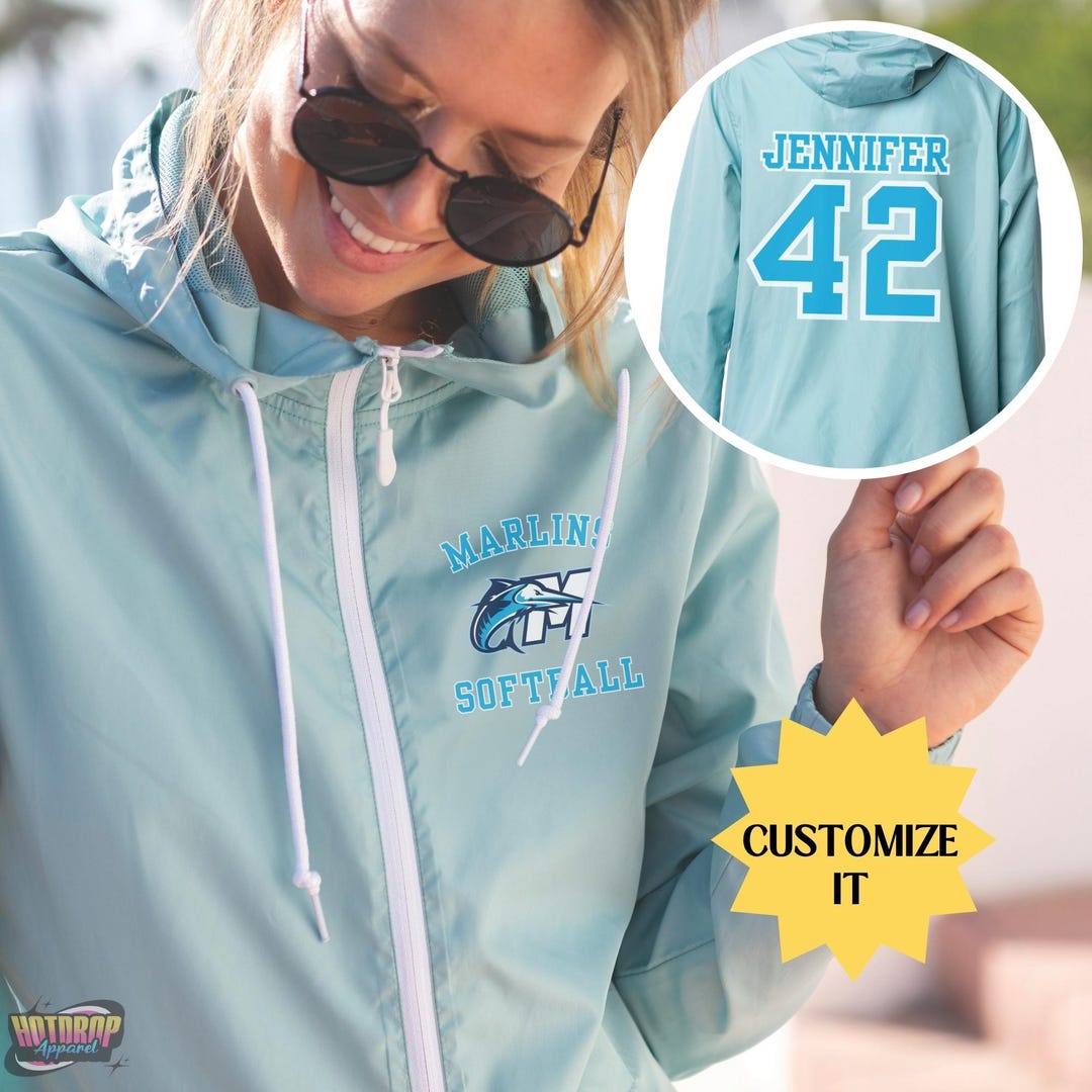 Custom Team Windbreaker Jacket – Personalized Sport Logo, Name & Number ...