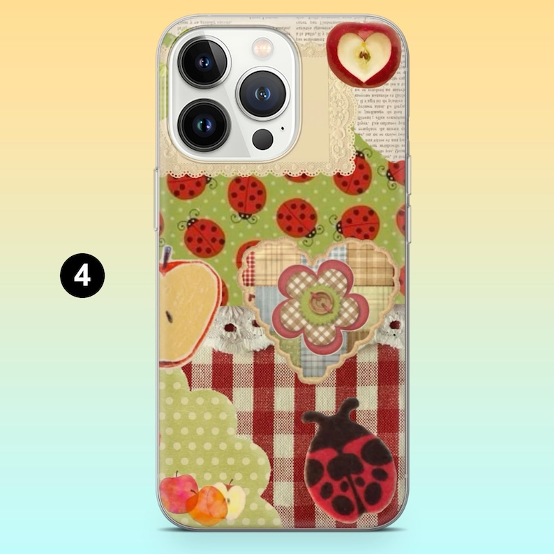 Ladybug Phone Case Simple Red Cute Pink Cover for iPhone 17, 16, 15, 14 ...