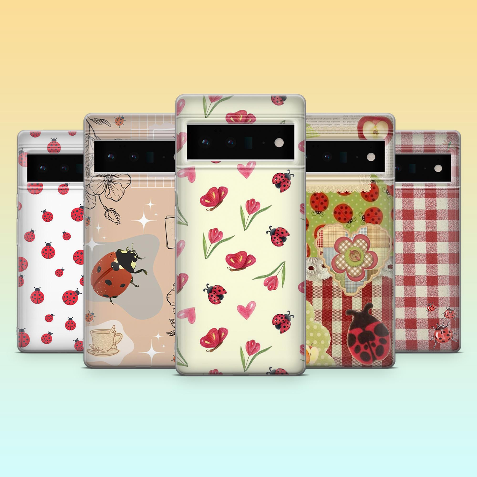 Ladybug Phone Case Simple Red Cute Pink Cover for iPhone 17, 16, 15, 14 ...