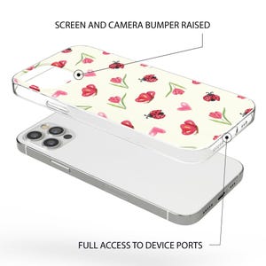 Ladybug Phone Case Simple Red Cute Pink Cover for iPhone 17, 16, 15, 14 ...