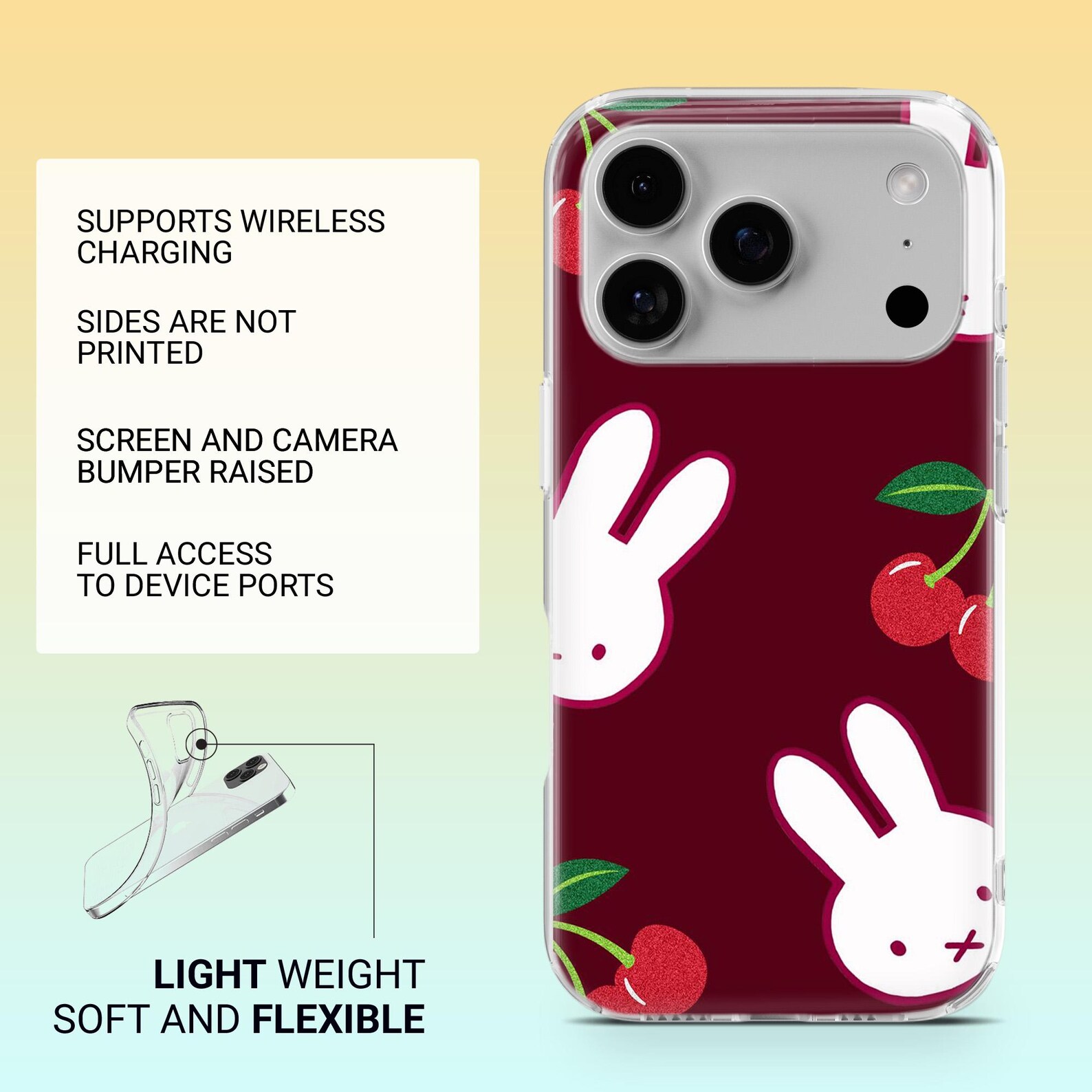 Cute Miffy Phone Case Kawaii Bunny Cover for iPhone 17, 17pro, 17 Pro ...