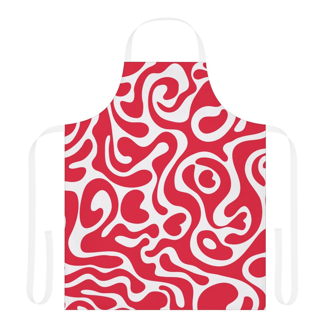 Scarlet Swirl Apron | Red Apron | Kitchen Aprons | Cooking Aprons ...
