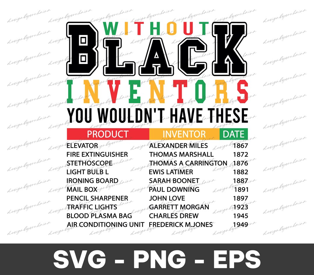 Black Inventors SVG PNG: Black History Month, African American Culture ...