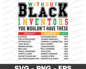 Black Inventors, Black History Month , African American, Png, Svg - Etsy