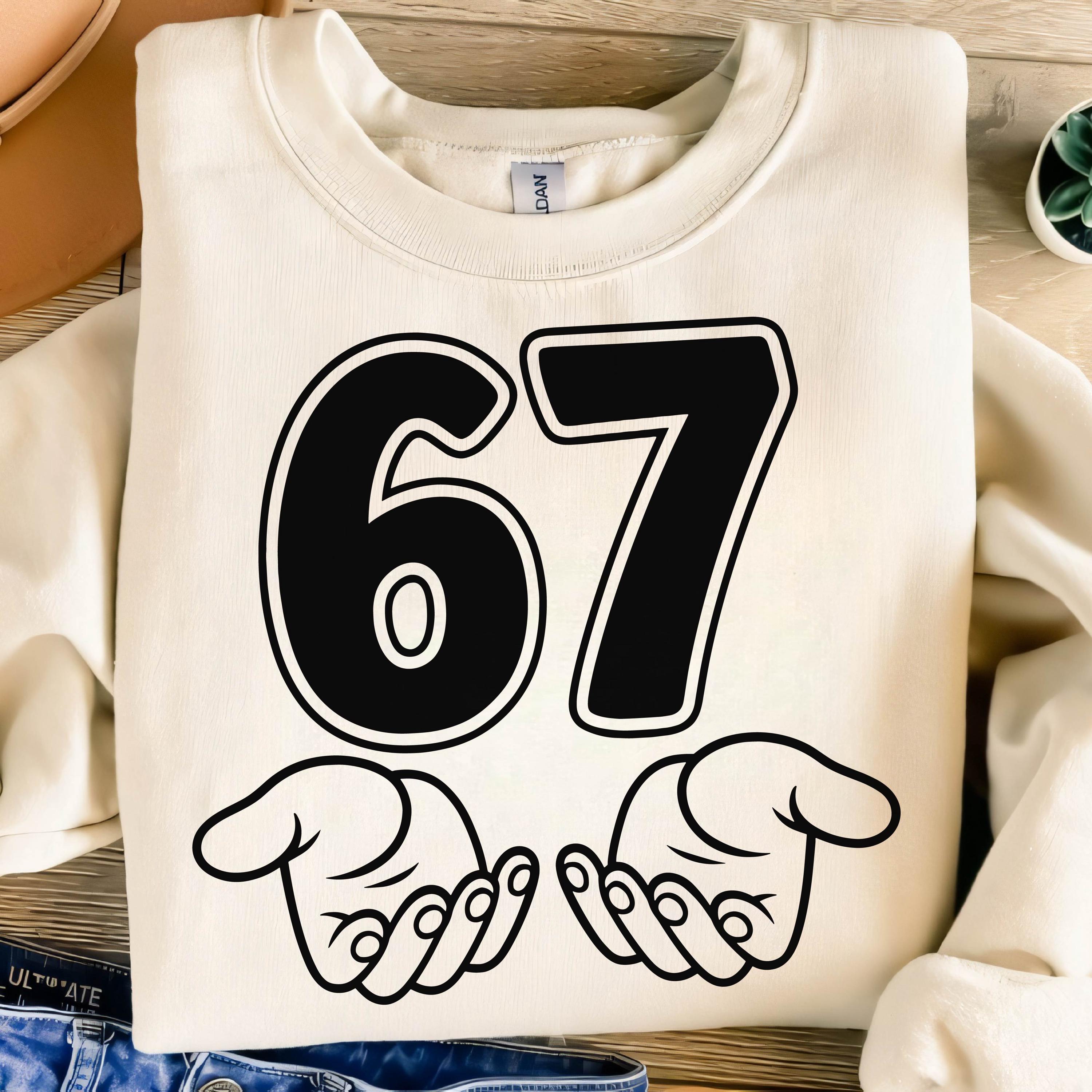 Viral Six Seven Meme SVG PNG | Funny 6 7 Internet Humor Graphic, Trendy ...