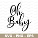 Oh Baby SVG PNG | Baby Shower Cake Topper Design | Newborn Onesie Party ...