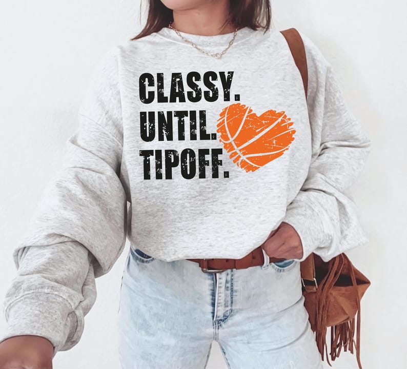 Classy Until Tipoff Basketball Mom SVG PNG: Sports Cheer Design ...
