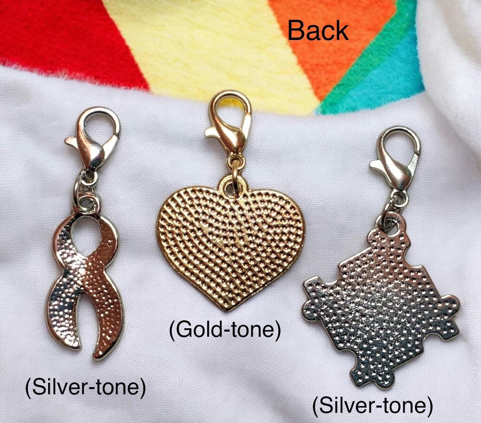 AUTISM AWARENESS Enamel Clip-on, Lobster Clasp Charm Stitch Marker ...