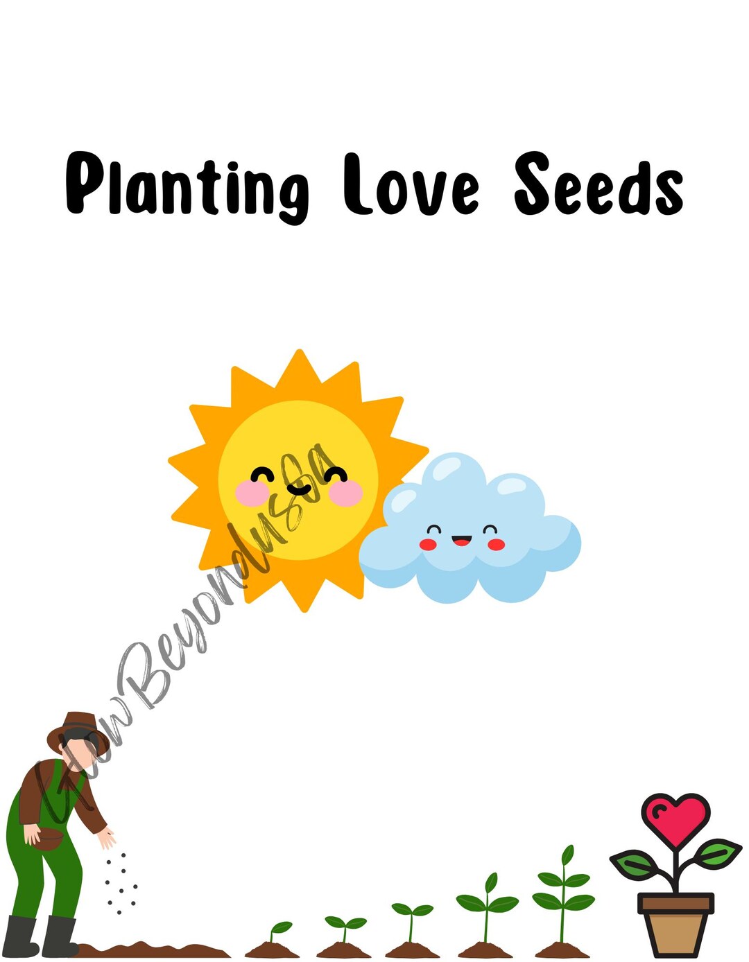 Planting Love Seeds SVG PNG | Garden Quote Cut File (digital Download ...