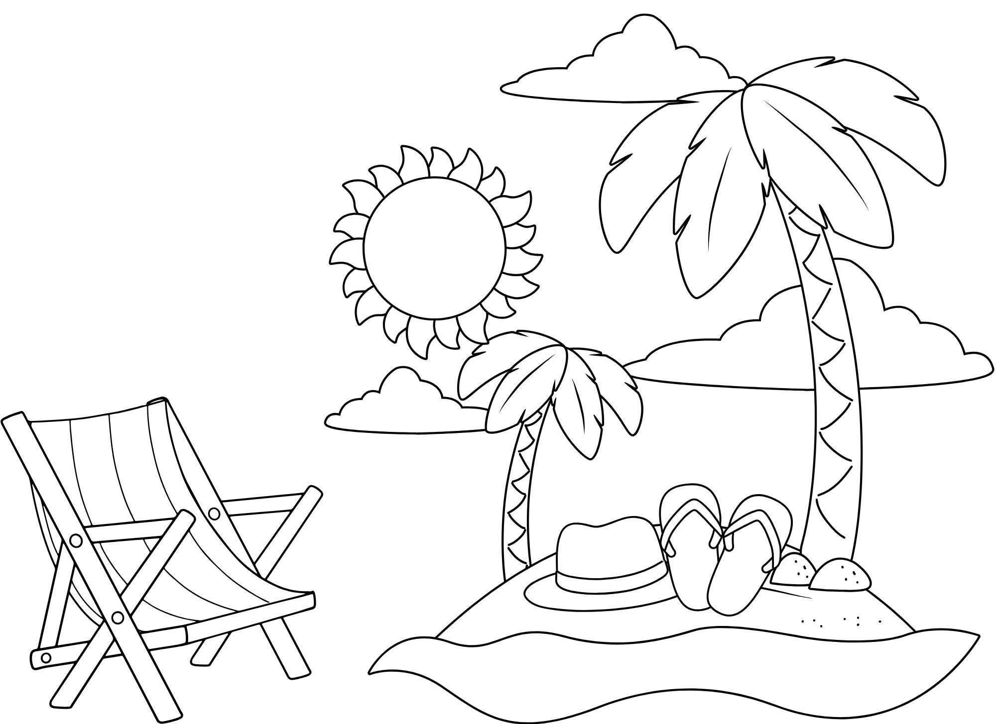 Beach Day, Kids Coloring Pages, Kids Colouring Worksheets, Sand Castles ...