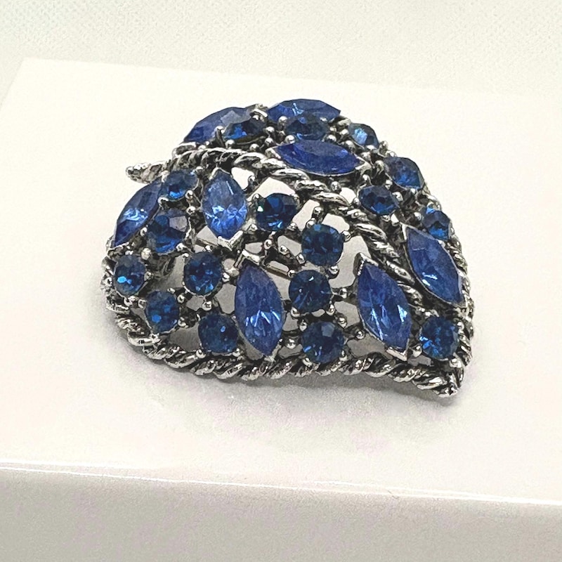 Sapphire Brooch Signed - Etsy
