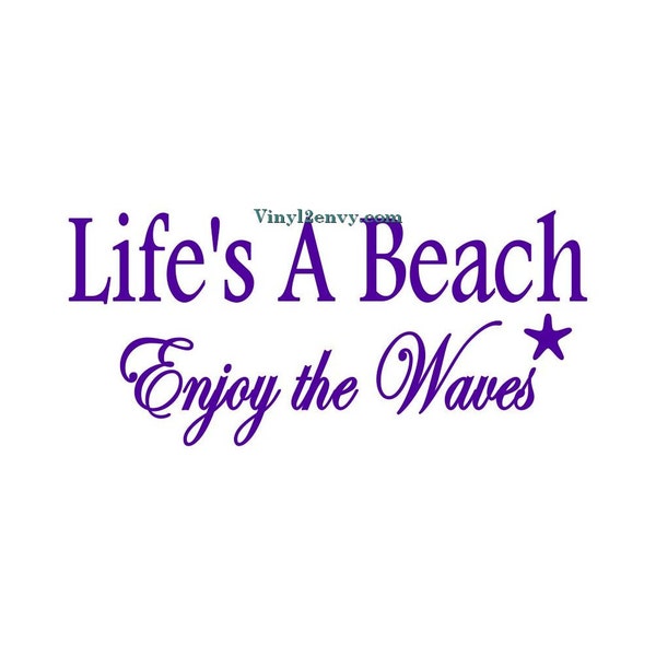 Beach Life Decal - Etsy