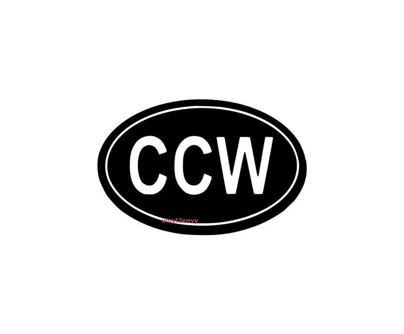 CCW Concealed Carry Car Decal Vinyl Car Decals Window - Etsy