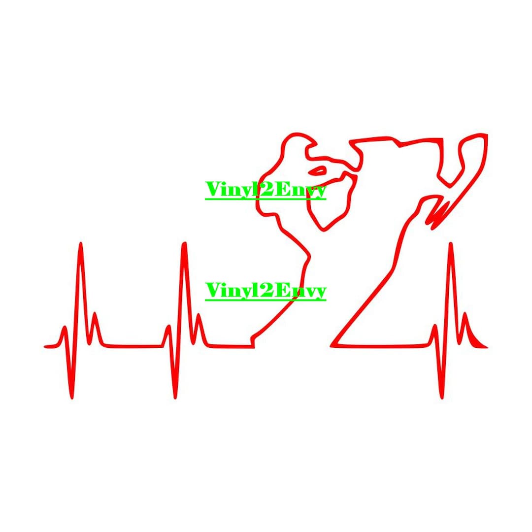 Snowmobile Heartbeat Decal Truck Decal, Car Decal, Window Decal ...
