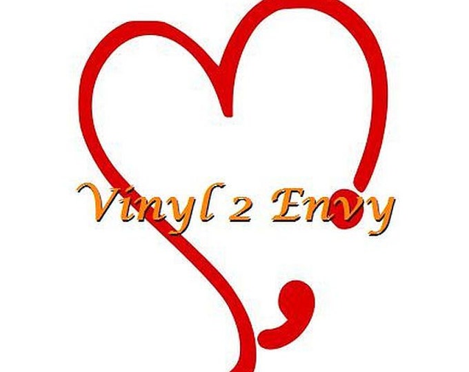 Semicolon Heart Decal - Car Decal - Vinyl Car Decals, Window Decal ...