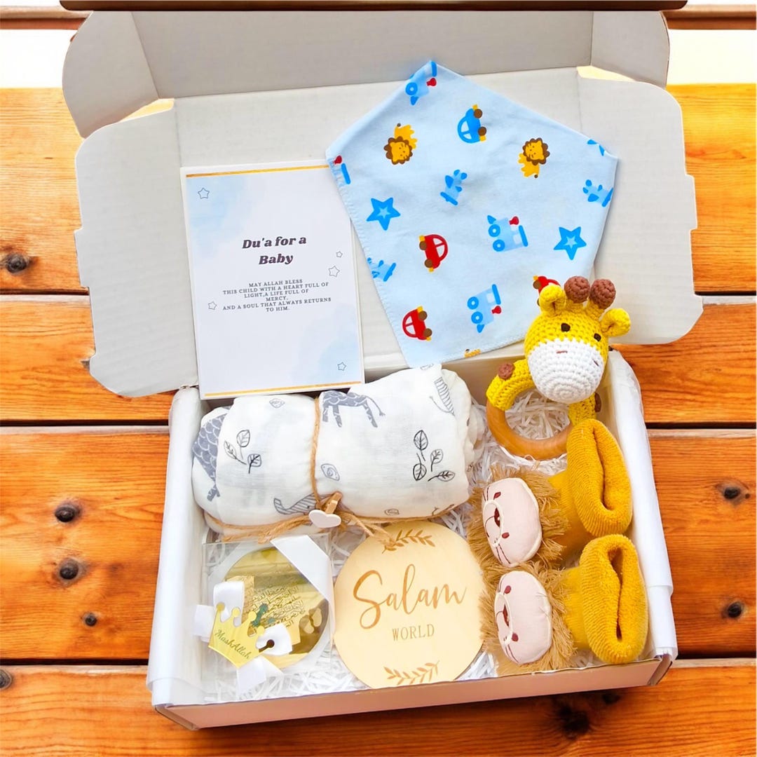 Muslim Baby Boy Gift Box | Islamic Newborn Gift | Aqeeqah Baby Shower ...