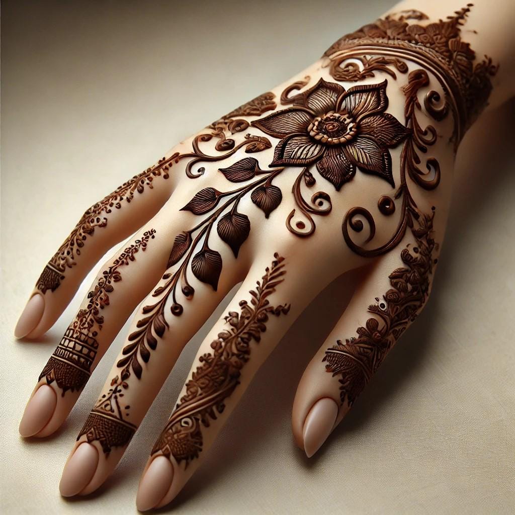 Arabic Henna Design - Etsy