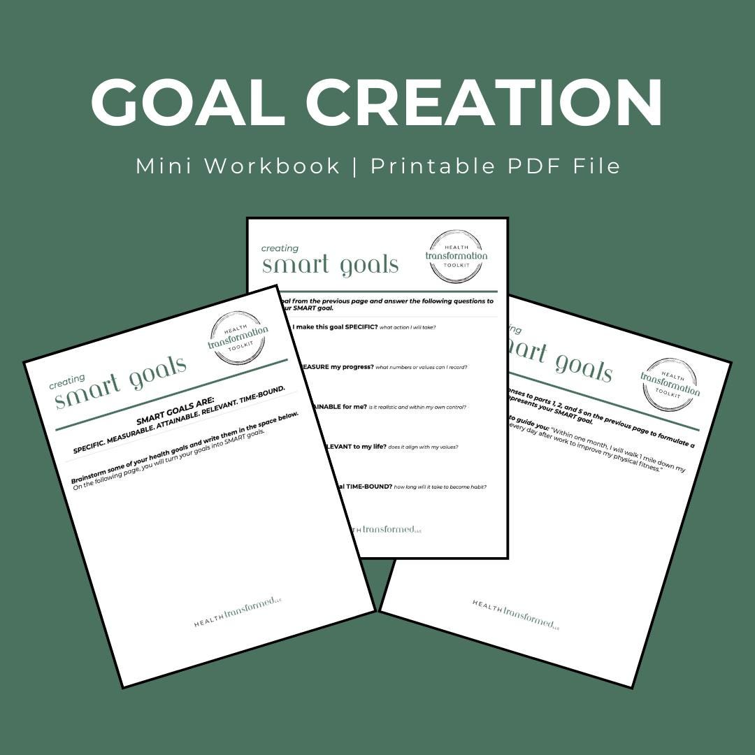 SMART Goal Creation Mini-workbook | Printable Goal Setting PDF - Etsy