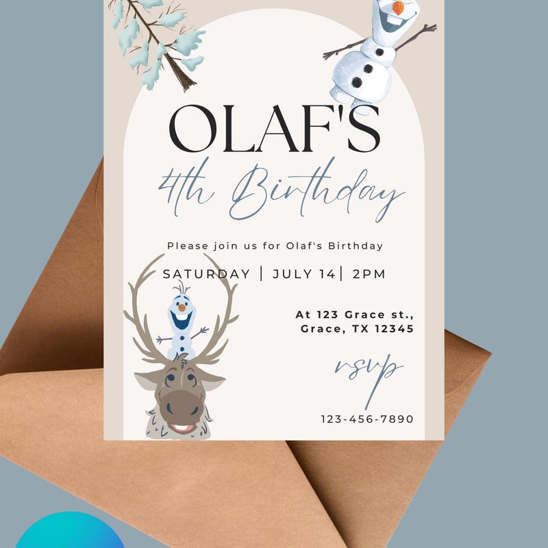 Olaf Invitation - Etsy