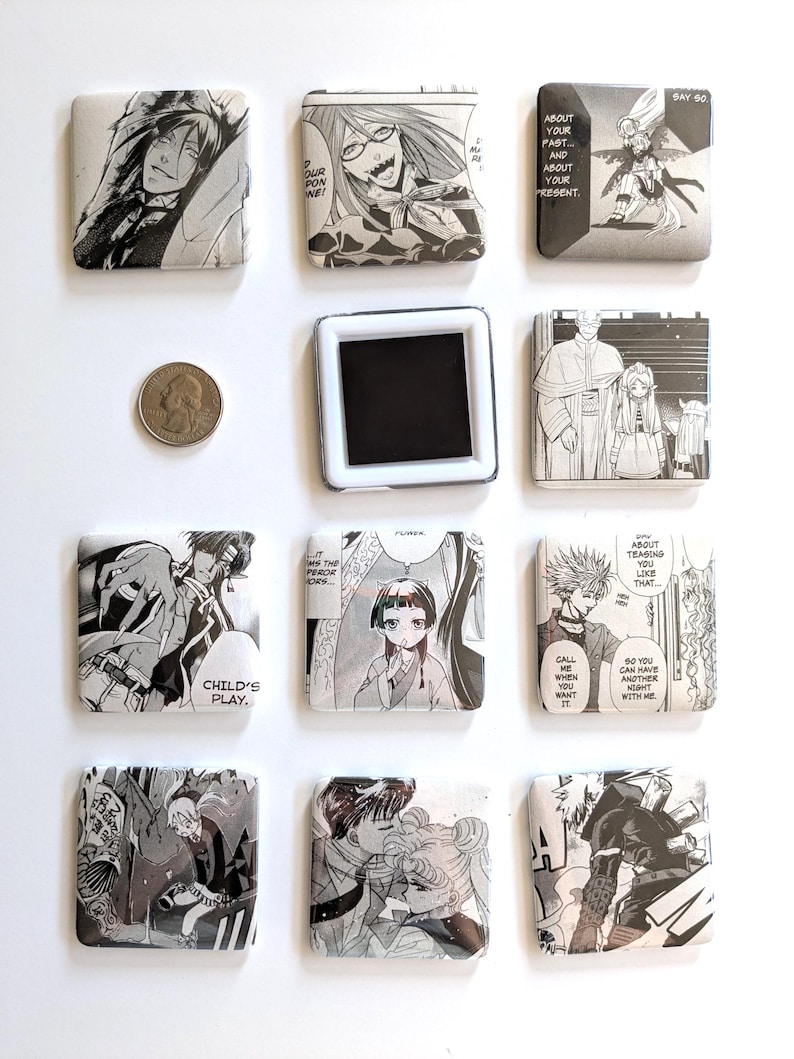 Gachiakuta - Upcycled Recycled Manga Comic 2" Square Magnet Tile Set - Etsy