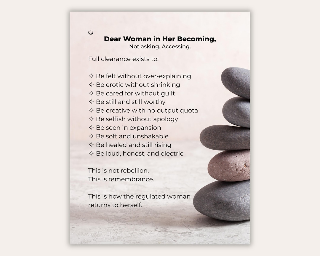 Dear Woman in Her Becoming — Printable Wall Art (8.5x11) (digital ...