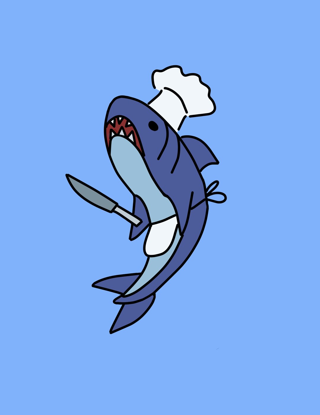 Waterproof Sticker Shark Chef - Etsy