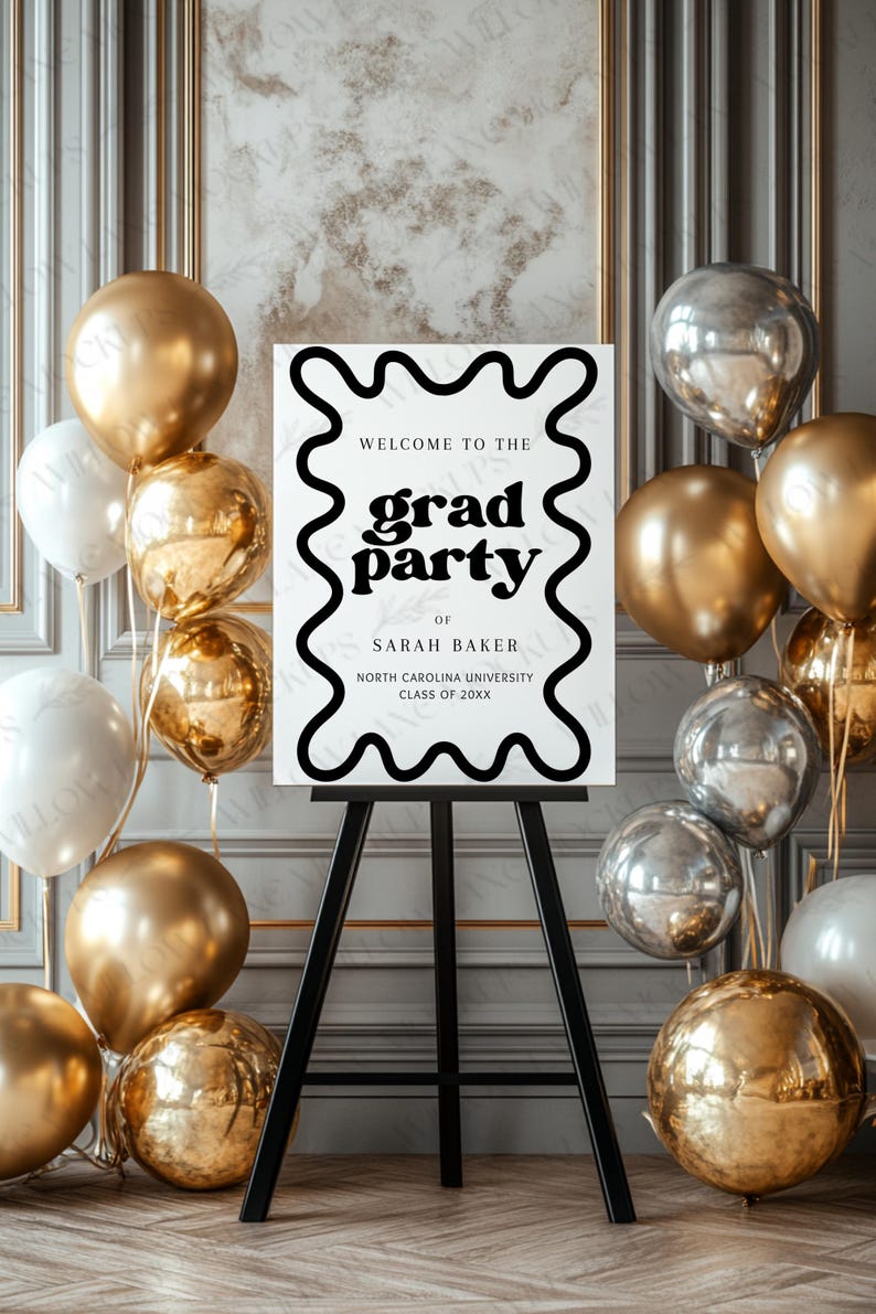 Balloon Party Welcome Sign Mockup, Birthday Sign Signage Mockup, Baby ...