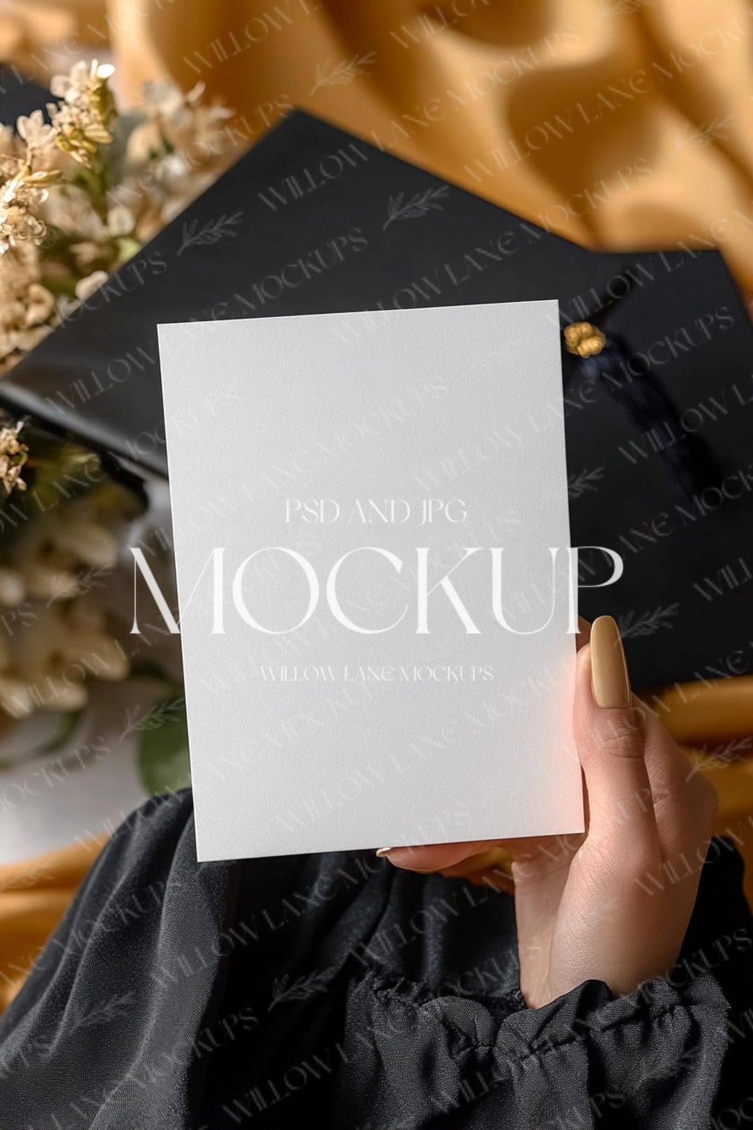 Graduation Mockup, Grad Invitation Mockup, Modern Invite Mockup ...