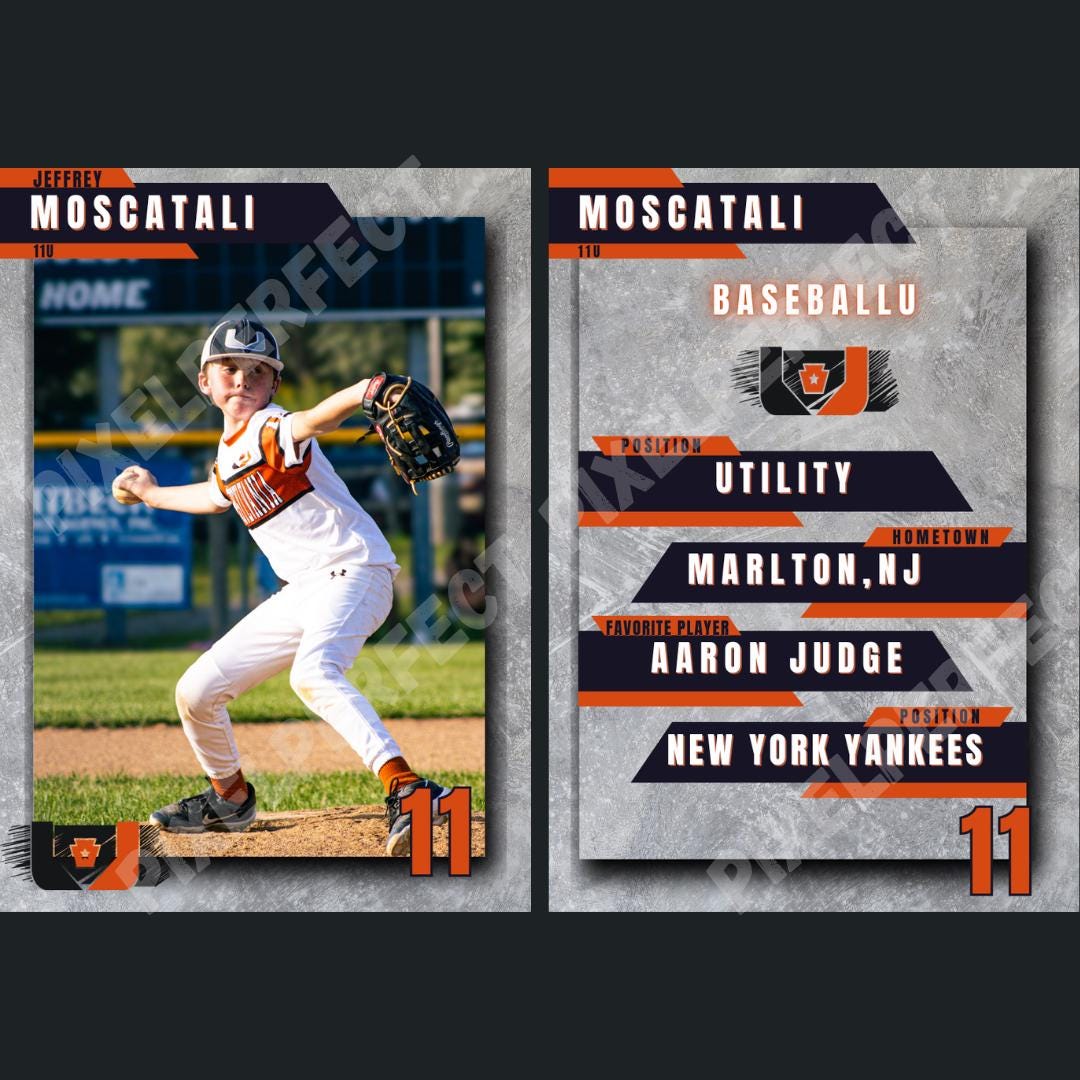 Custom Printed Sports Cards - 20ct. Custom Baseball Card, Custom ...