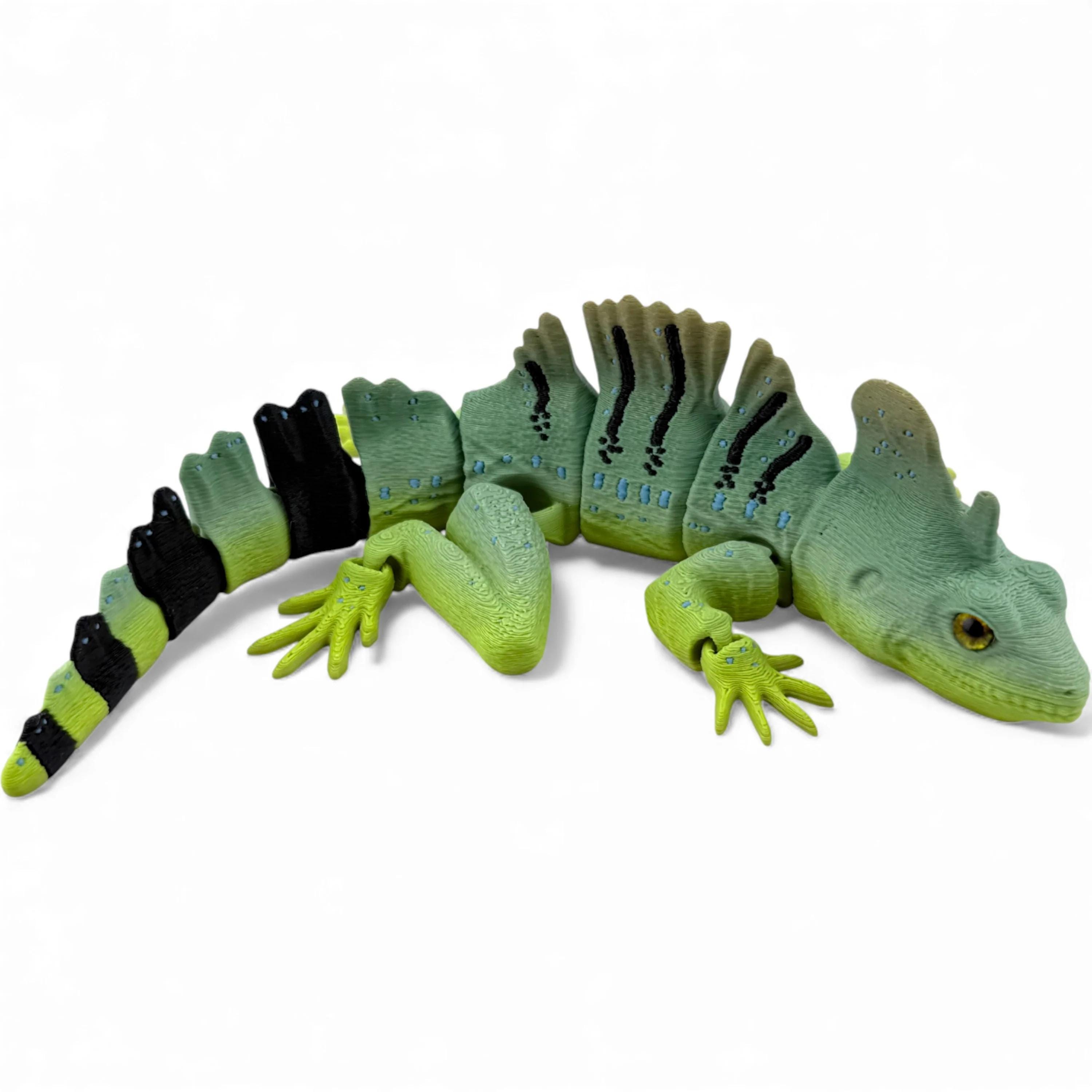 3D Printed Basilisk Model - "jesus Lizard" Replica - Camoflauge Color ...