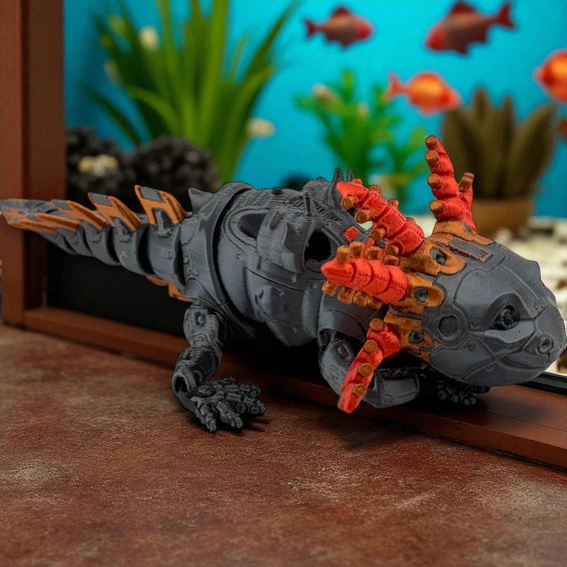 3d Printed Robot Axolotl - Etsy