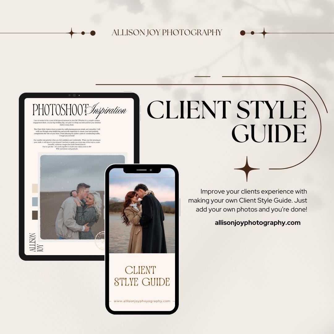 Photographer Client Style Guide Template | Style Guide Template | Canva ...