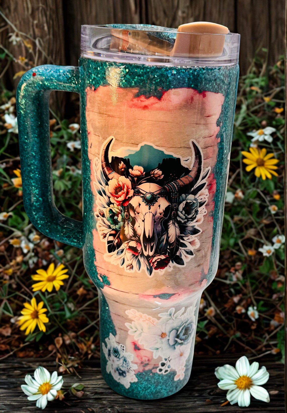 Western Bull Skull With Distressed Ship Lap Tumbles - Etsy