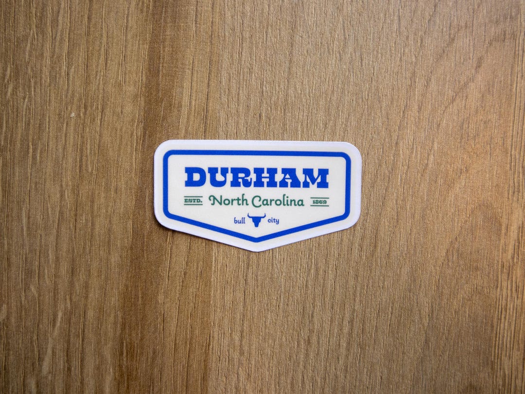 Durham, North Carolina Vinyl Decal | Bull City Waterproof Laptop ...