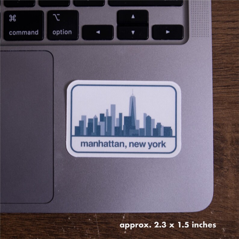 Manhattan, New York Skyline Vinyl Decal | Waterproof Laptop Sticker - Etsy