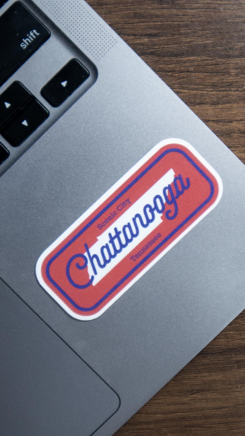 Chattanooga, Tennessee Vinyl Decal | Chattanooga Waterproof Laptop ...