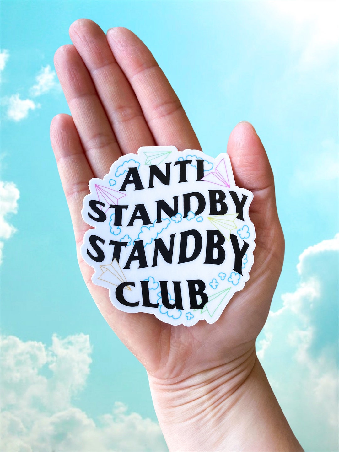 Anti Standby Standby Club Sticker, Funny Flight Attendant Stickers ...