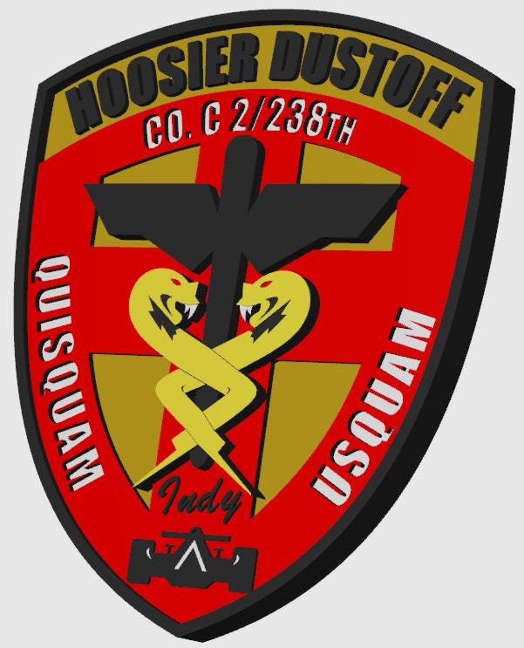 C CO 2-238th GSAB Hoosier DUSTOFF Unit Patch Wall Insignia - Etsy