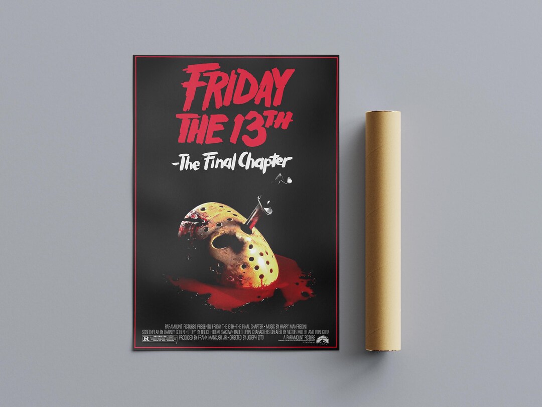 Friday 13th Final Chapter Movie Poster Frameless Cinema Wall Art ...