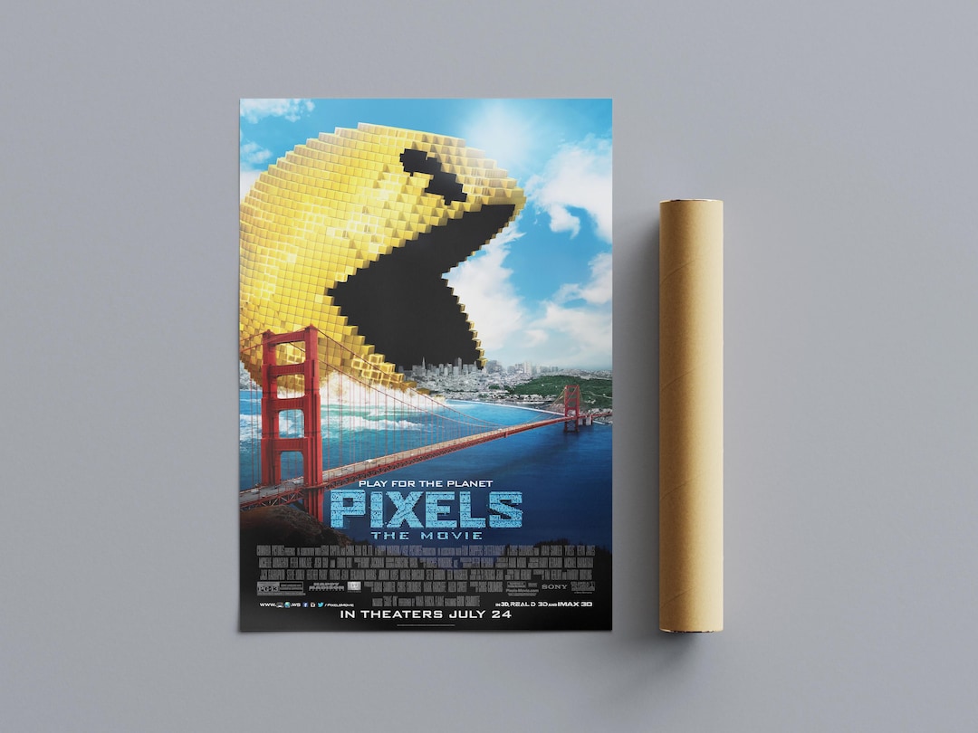 Pixels Movie Poster Frameless Cinema Wall Art Posters Prints - Etsy