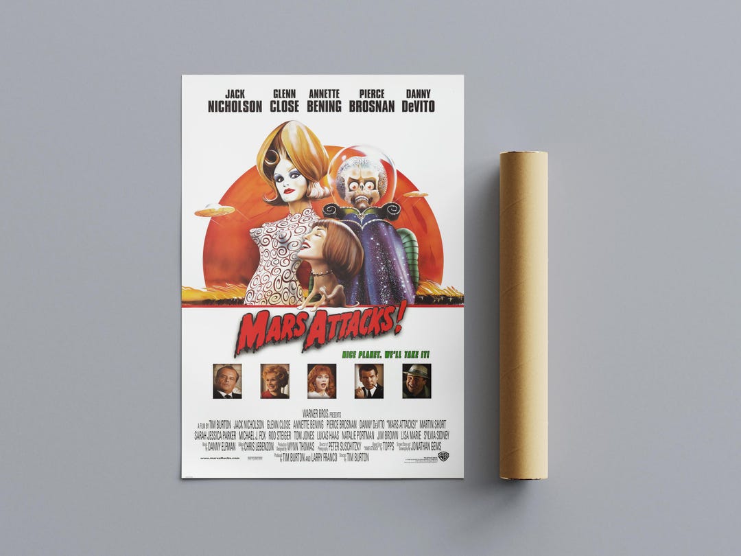 Mars Attacks Movie Poster Frameless Cinema Wall Art Posters Prints - Etsy