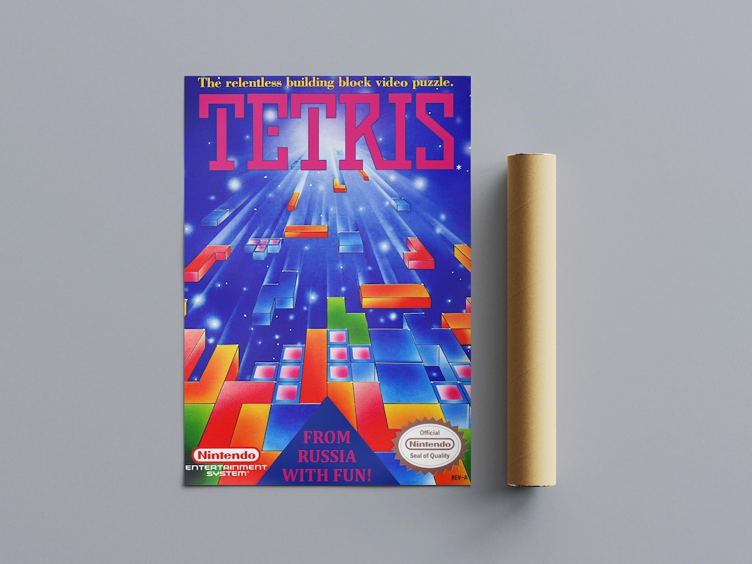 Tetris Gaming Poster Frameless Video Gamer Wall Art Posters Prints - Etsy