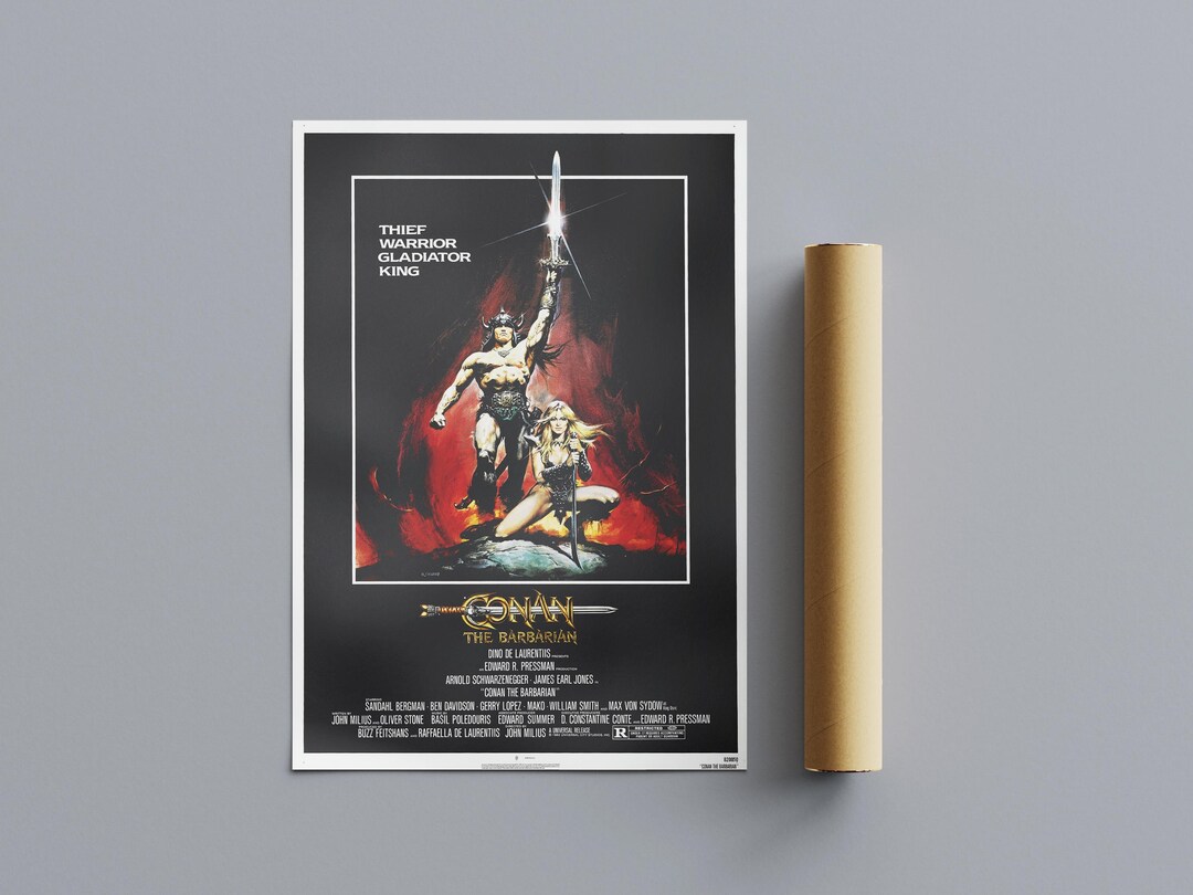 Conan the Barbarian Movie Poster Frameless Cinema Wall Art Posters ...