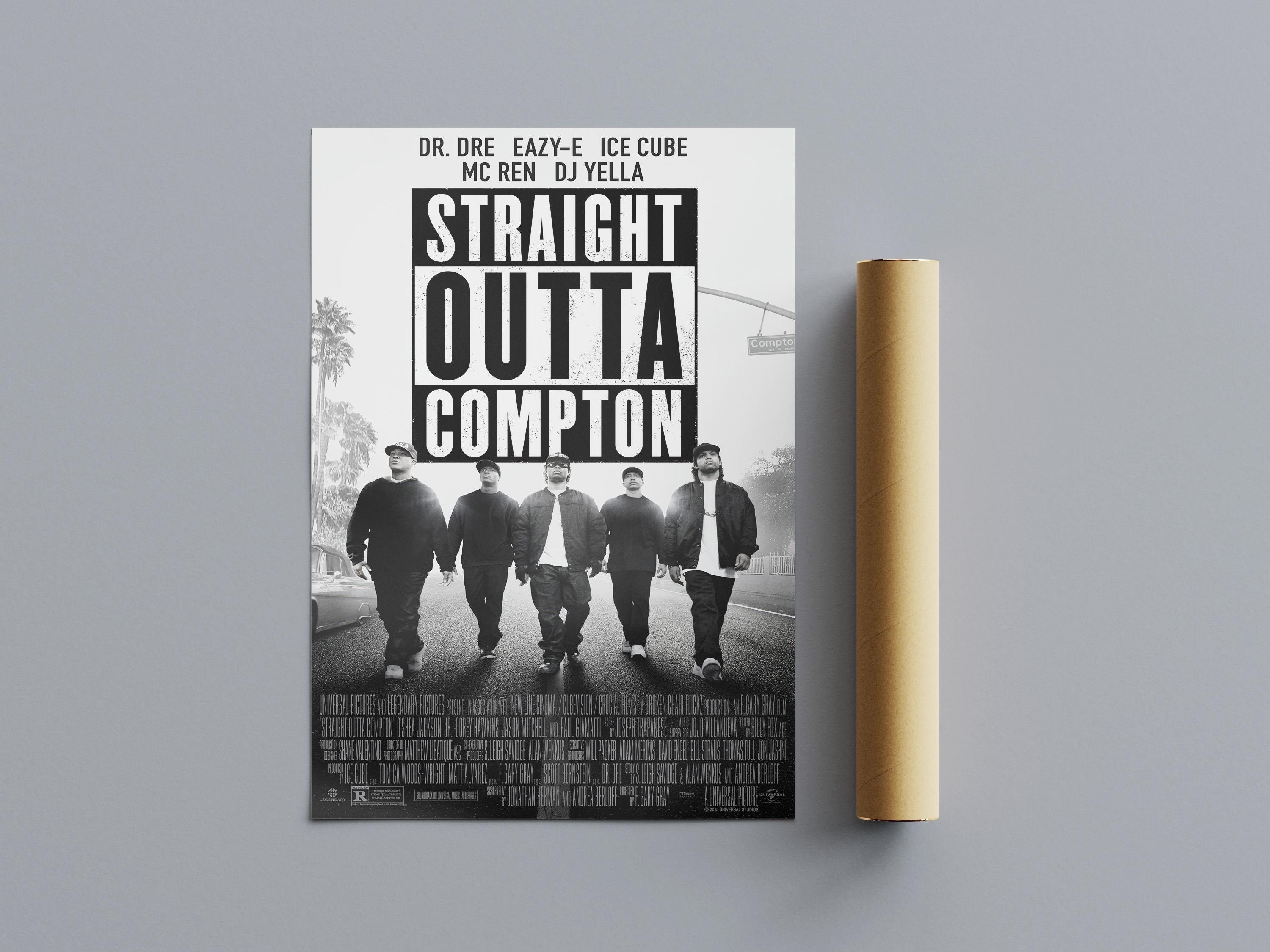Straight Outta Compton Movie Poster Frameless Cinema Wall Art Posters ...